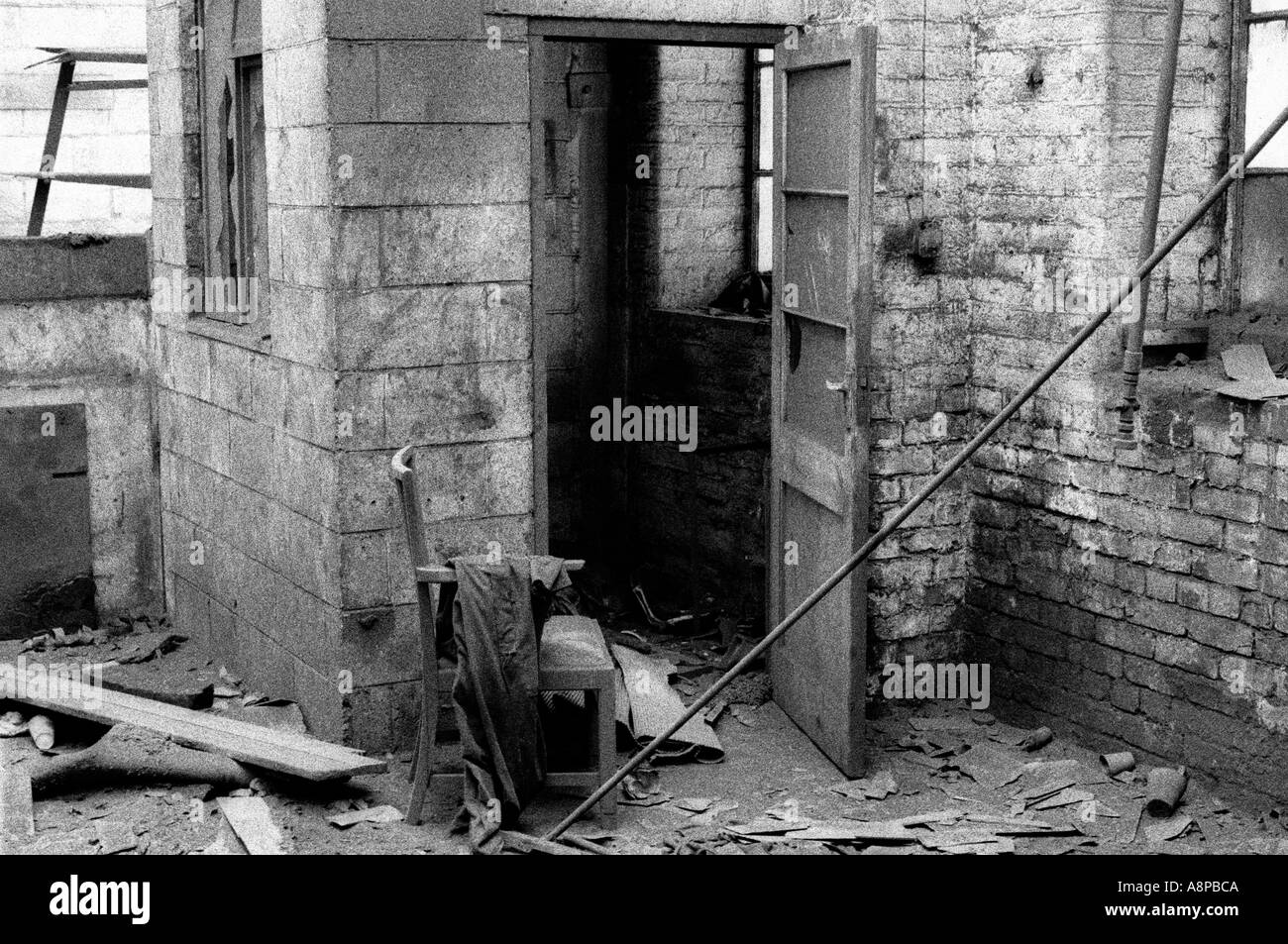 derelict factory window building industrial ruin rubbish urban decay ...