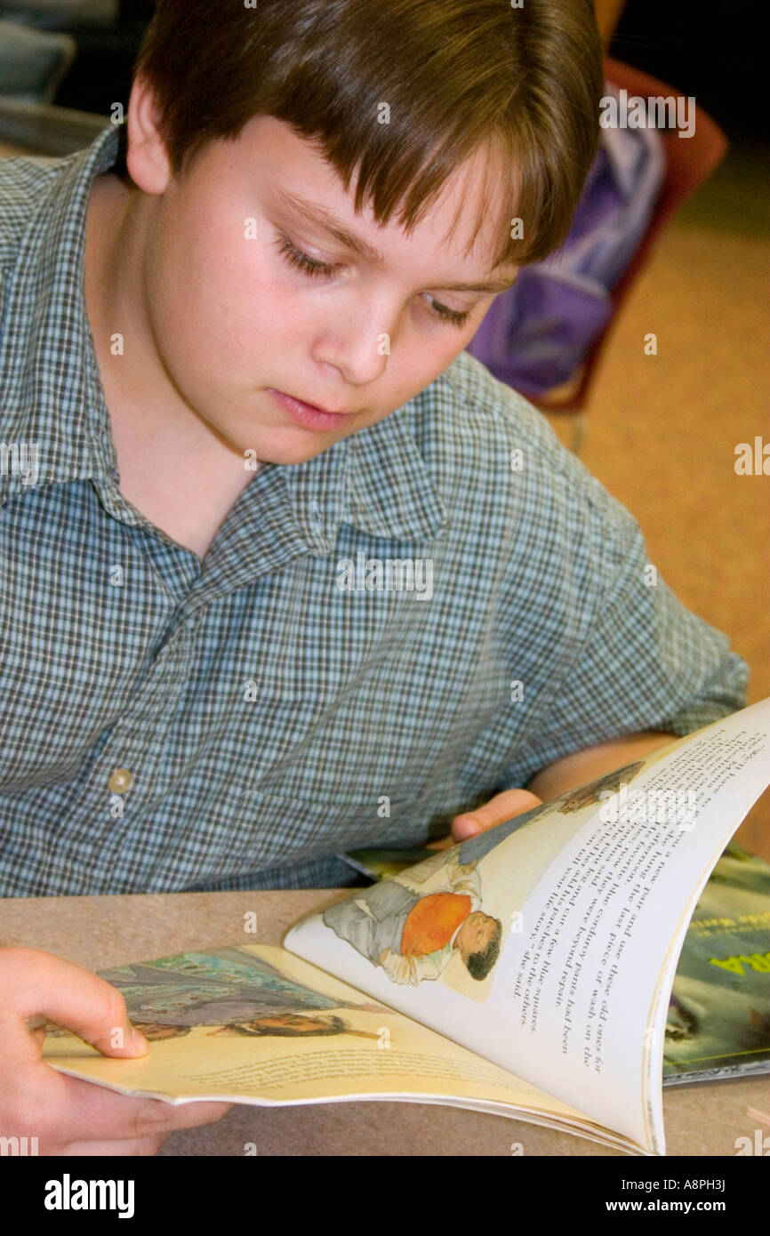Student reading a book. After School Study Program. St Paul Minnesota ...