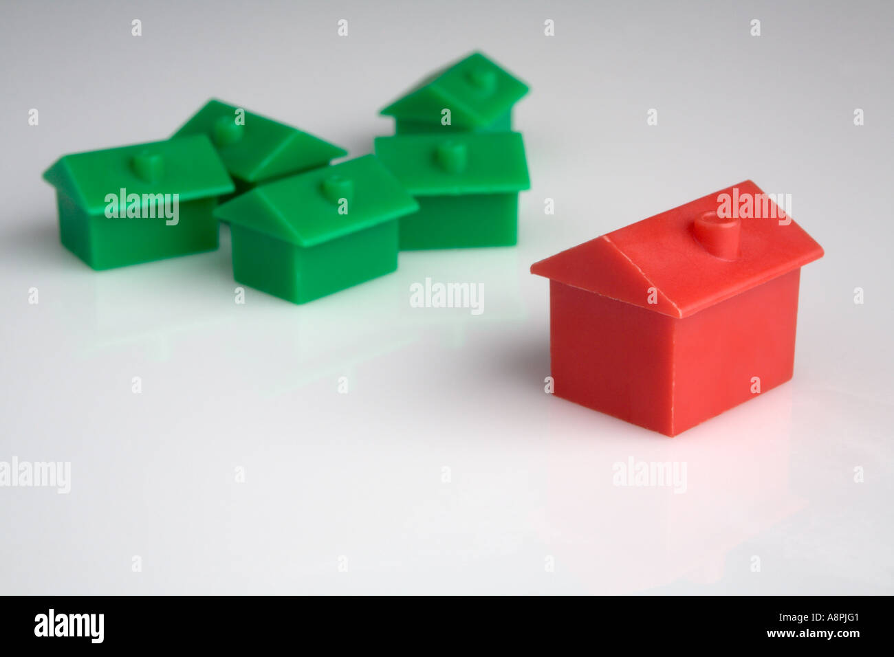 hotel and a monopoly house together Stock Photo - Alamy