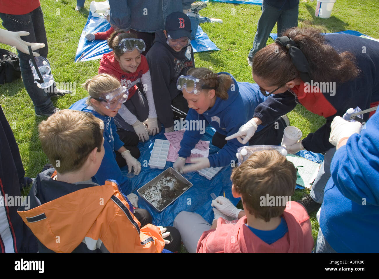 Students Study River Ecology Stock Photo - Alamy