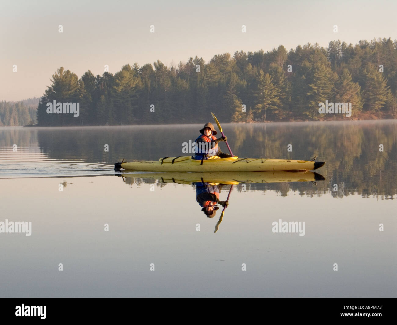 Kayak in Algonquin Provincial Park Stock Photo - Alamy