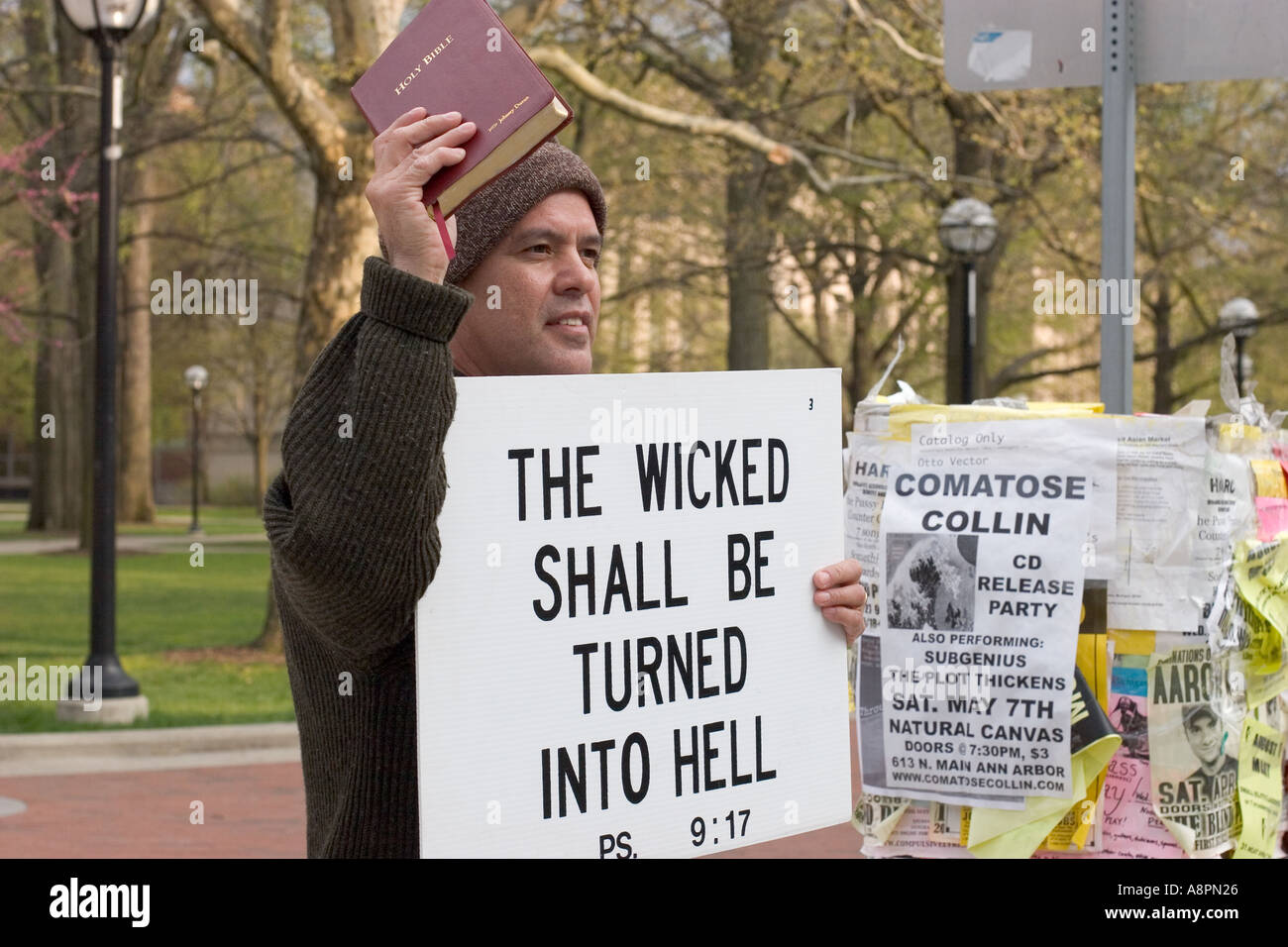Man street preacher preaching hi-res stock photography and images - Alamy