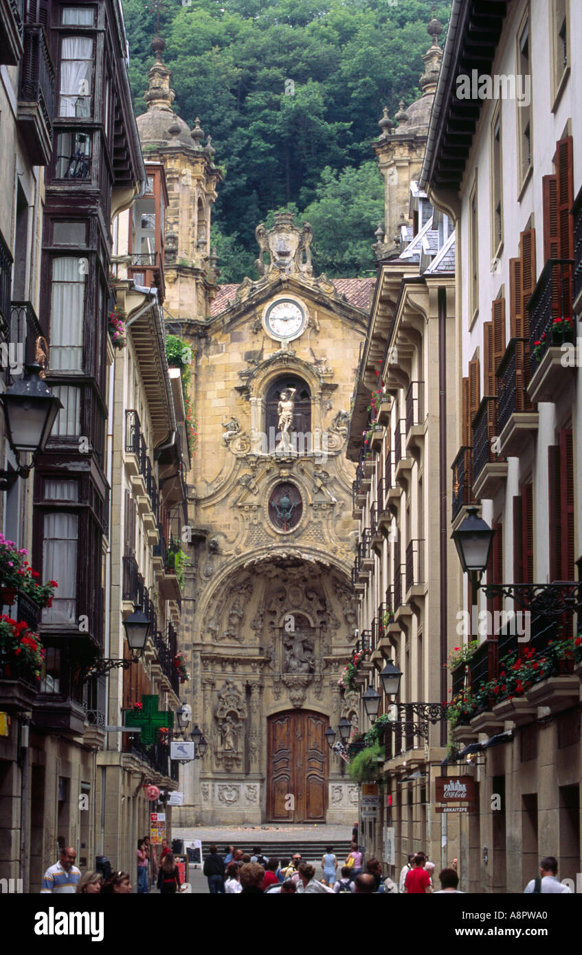 Iglesia de Santa Maria del Coro - San Sebastian, Euskadi, SPAIN Stock ...
