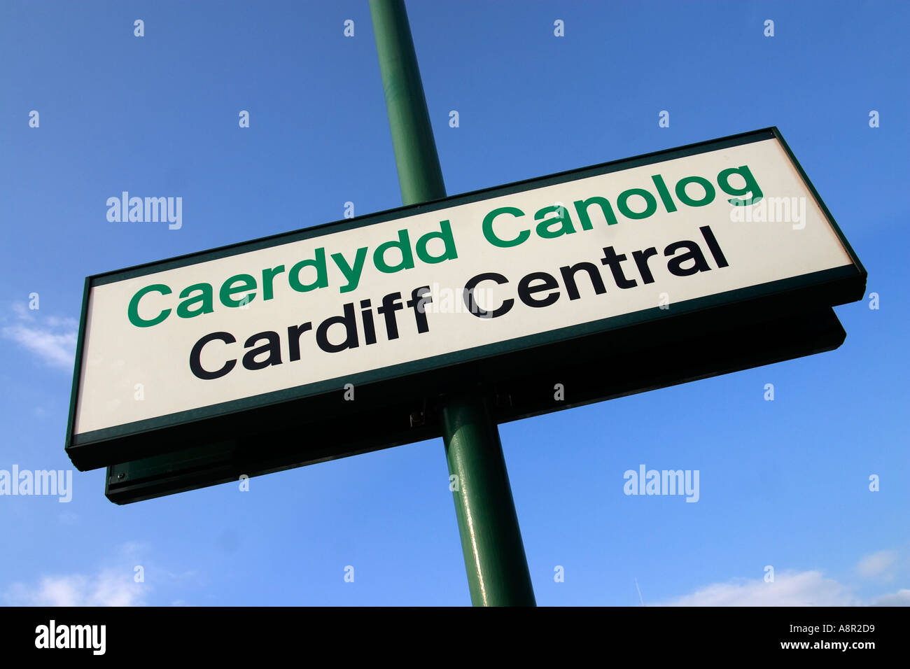 Central Railway Station Sign Cardiff South Glamorgan Wales UK Stock ...