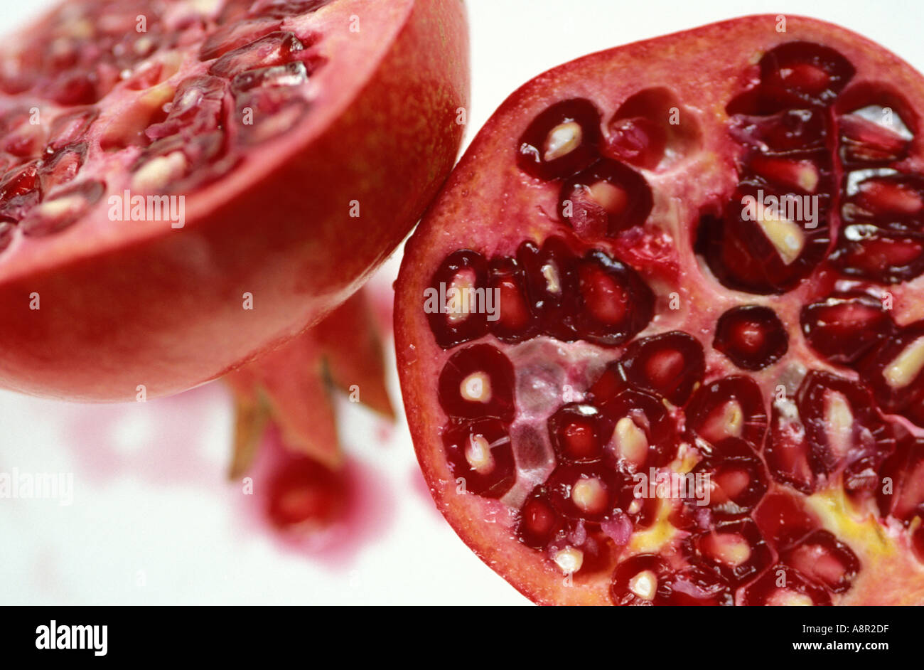 Pomegranate, cross-section, close-up Stock Photo - Alamy