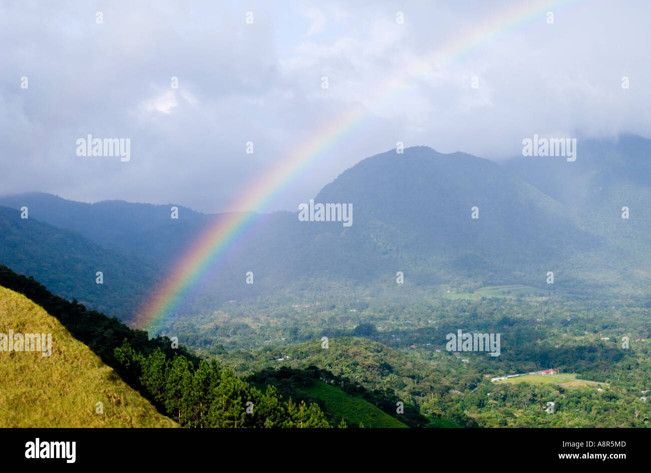 Volcano extinct landscape scenery scenic rainbow valley rainforest ...
