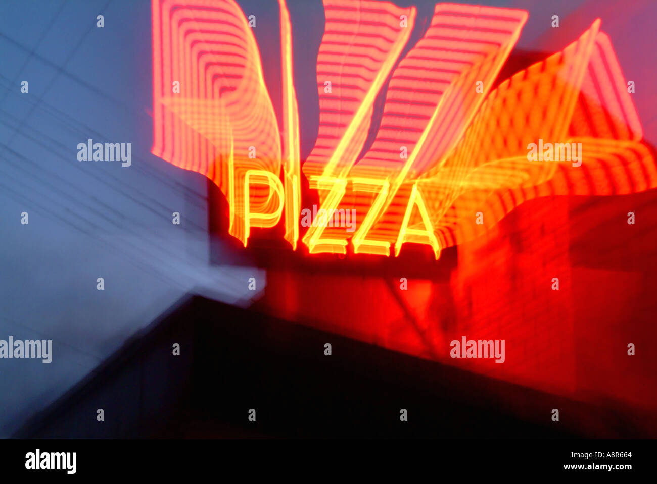 Neon signs advertising foods hi-res stock photography and images - Alamy