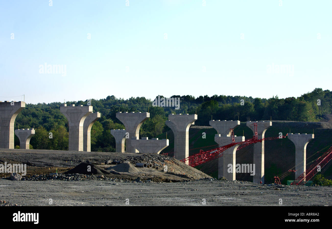Concrete supports for a road Stock Photo - Alamy