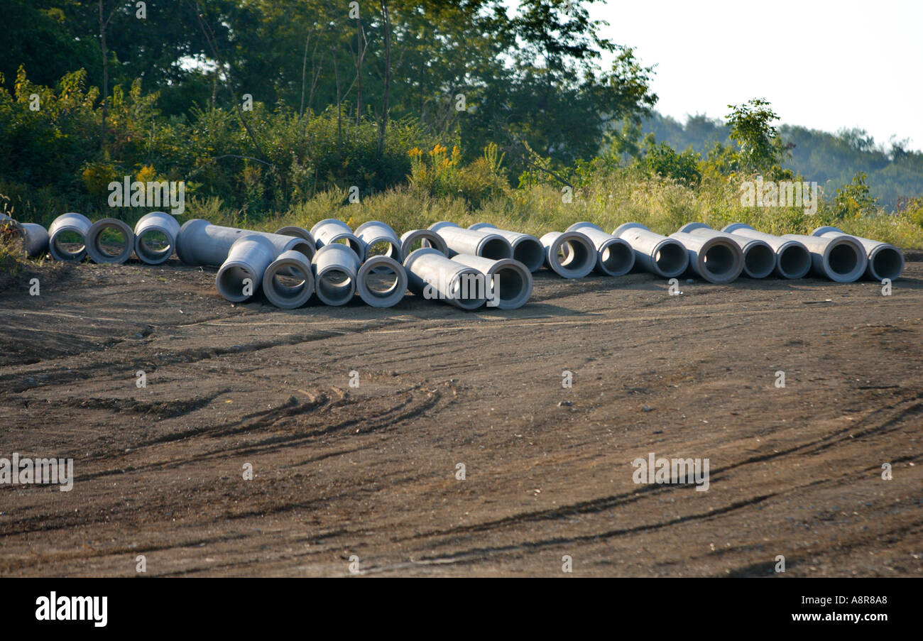 Pipes at a construction site Stock Photo - Alamy