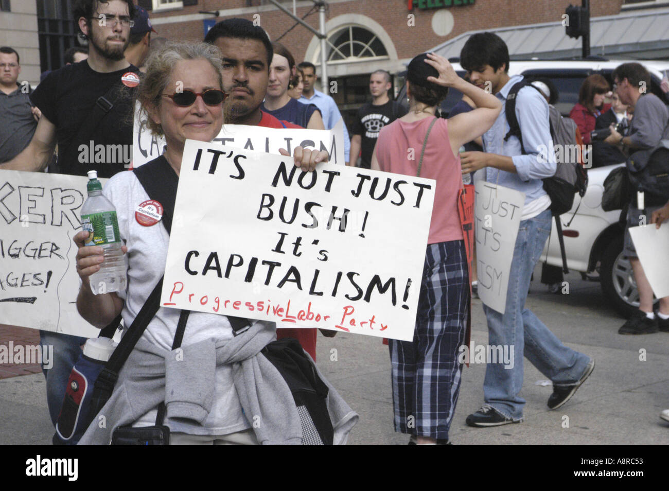Protest by Progressive Labor Party during 2004 Democratic National ...