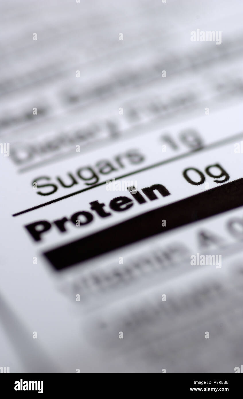 Protein labeling hi-res stock photography and images - Alamy