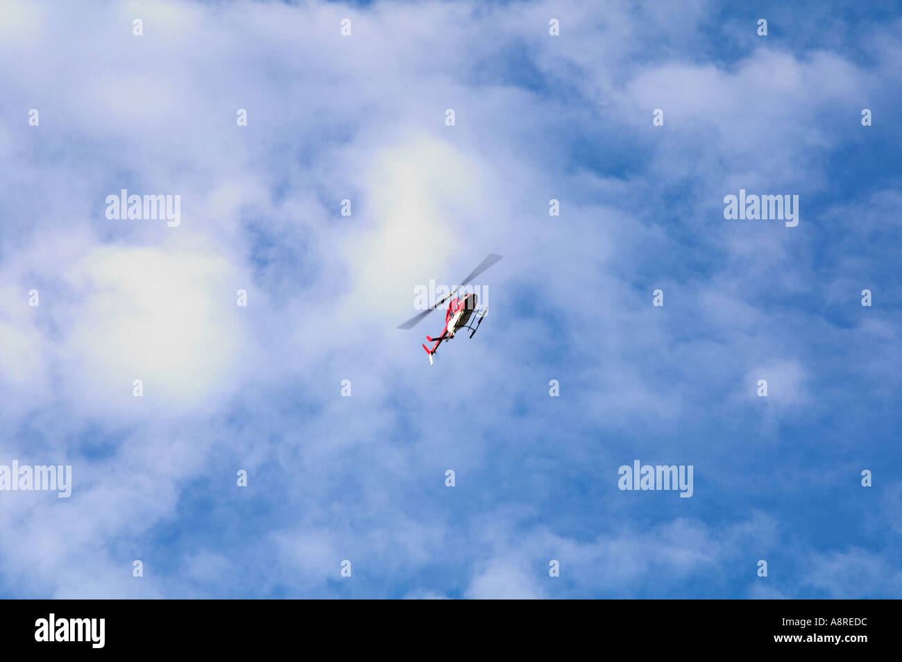 Small red helicopter hi-res stock photography and images - Alamy