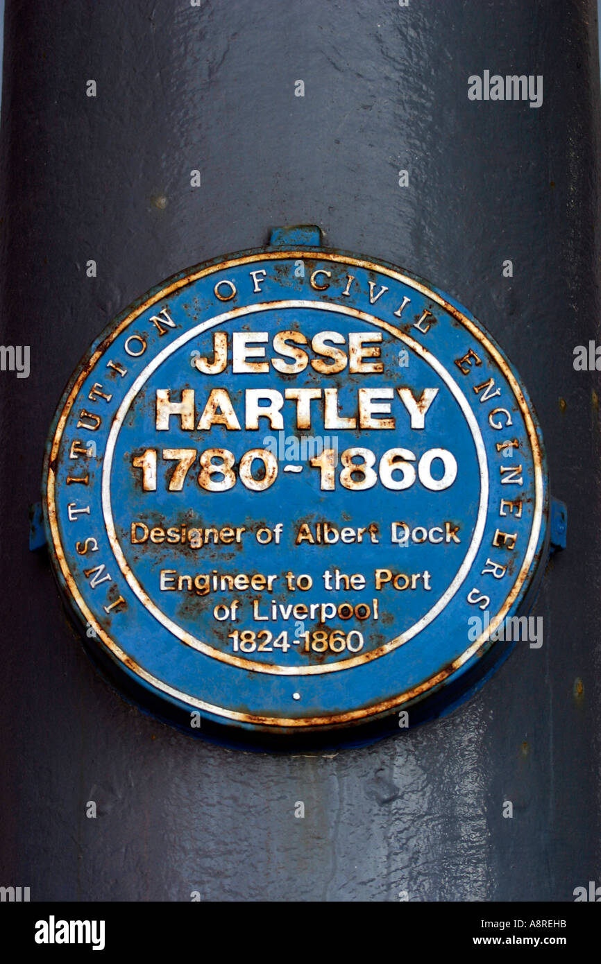 Liverpool Plaque commemorating Jesse Hartley 1780 1860 designer of the ...