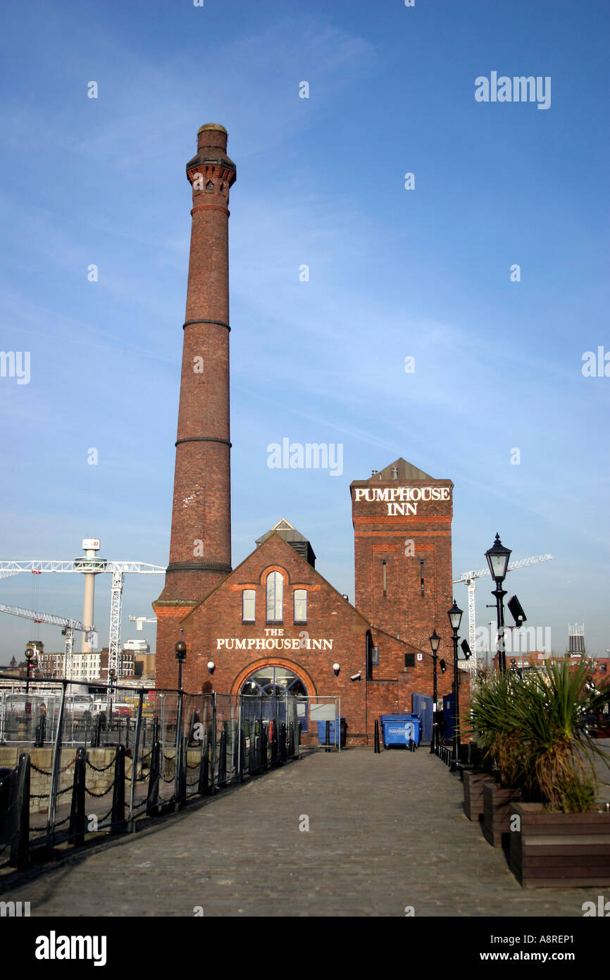 The original Pump House at Saltwater Dock Liverpool Now a public house ...