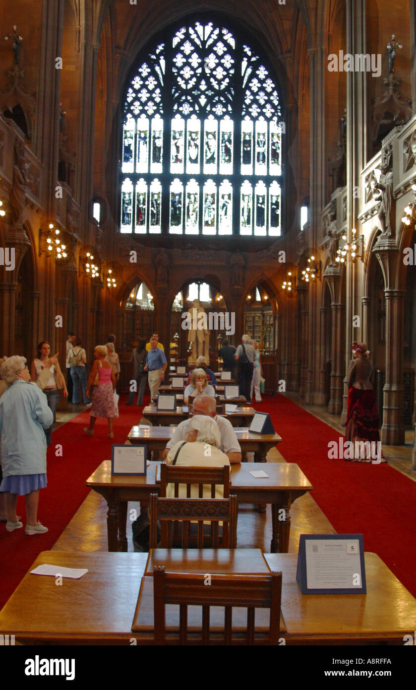 Reading room John Rylands Library Deansgate Manchester UK Stock Photo ...