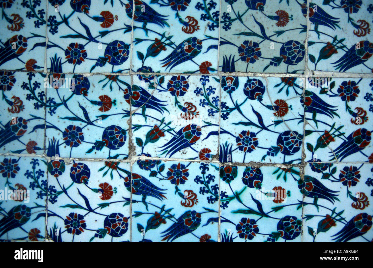 Tiles on the walls of the Topkapi palace Istanbul Stock Photo - Alamy