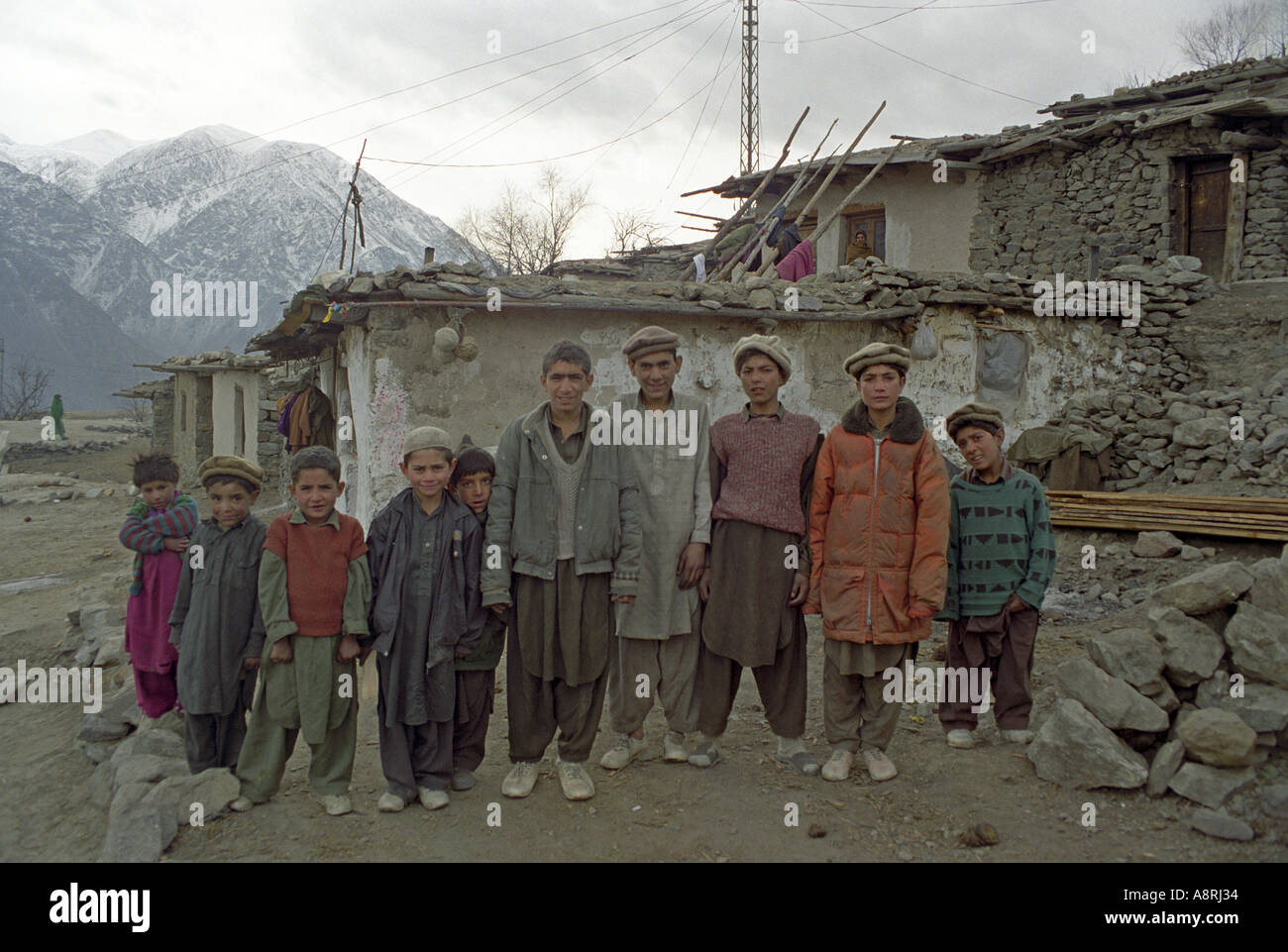 Pakistan Children of a mountain village in the North Stock Photo - Alamy