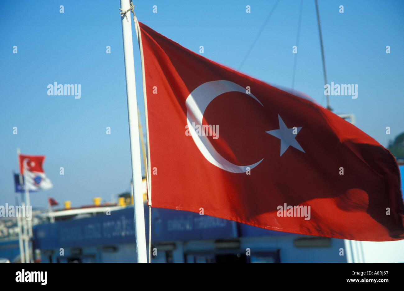 Turkish flag flags hi-res stock photography and images - Alamy
