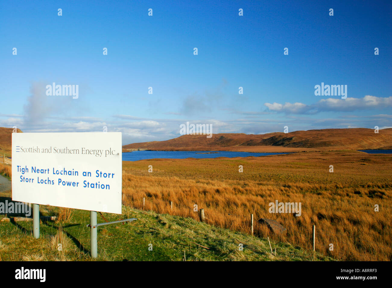 Scotland The Isle of Skye Loch Leathan Soft afternoon light illuminates ...