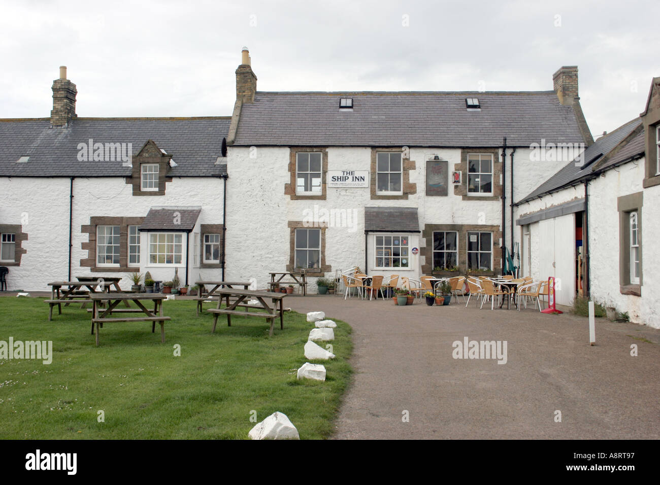 The Ship Inn pub at Newton by the sea Northumberland united kingdom ...