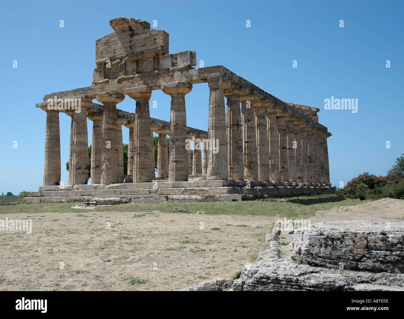 Temple of Athena against blue sky Stock Photo - Alamy