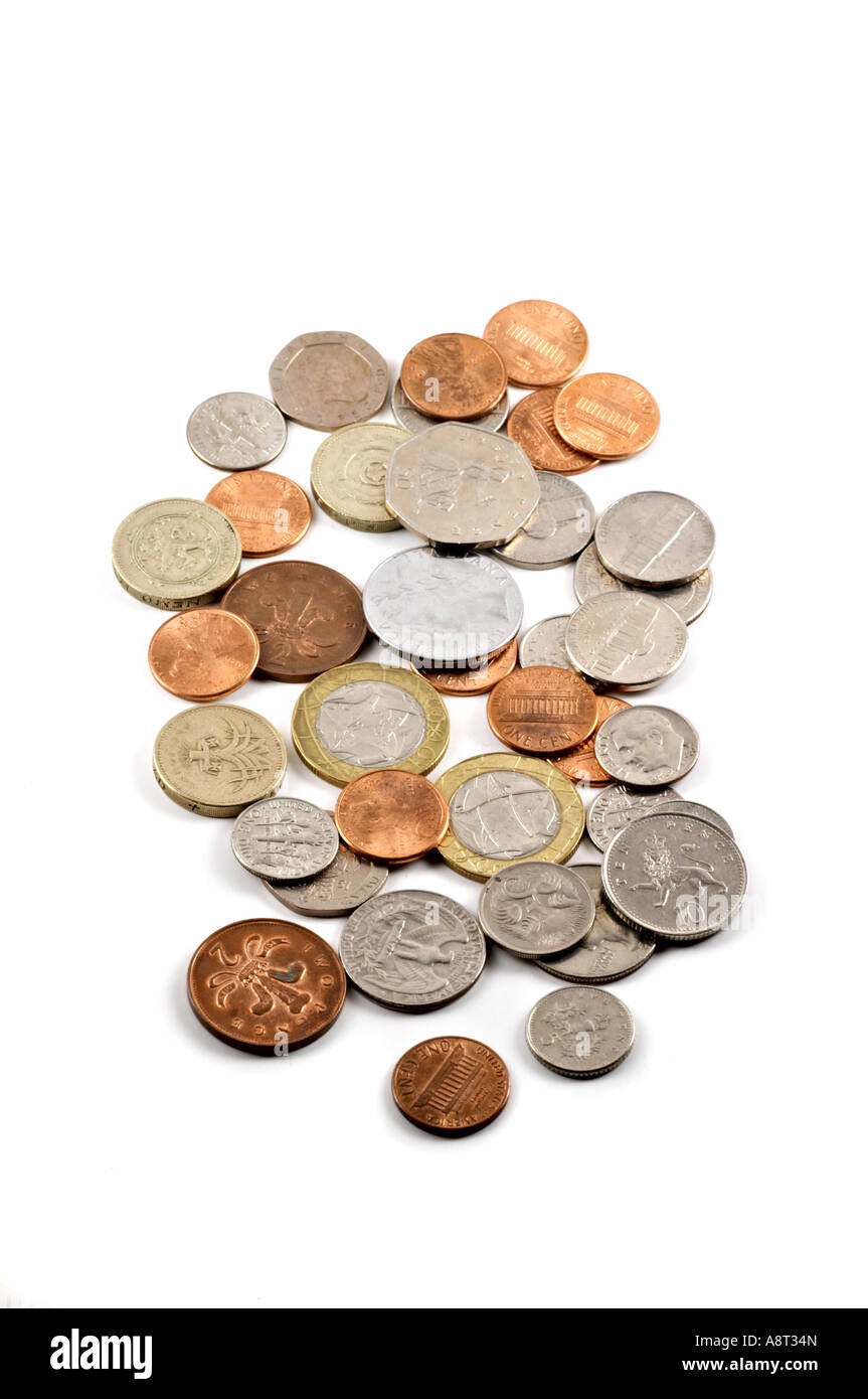 Coins Money in Change Stock Photo - Alamy