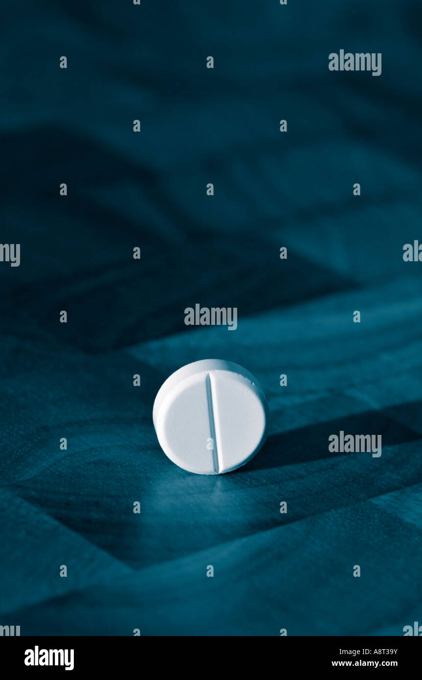 1 Tablet Generic Blue Stock Photo - Alamy