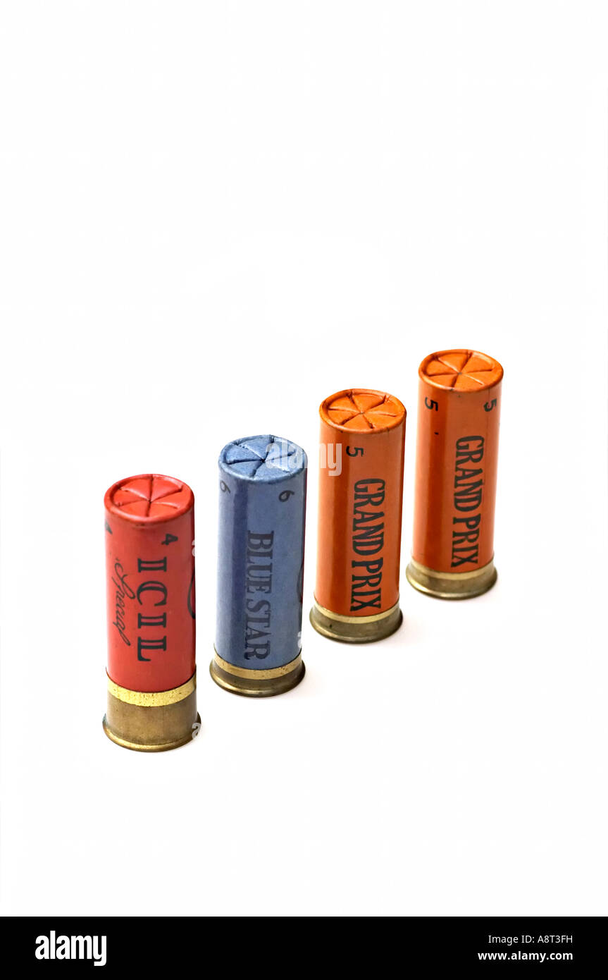 12 Gauge 2 70mm Paper Hull and Fibre Wad Shotgun Cartridges Stock Photo ...