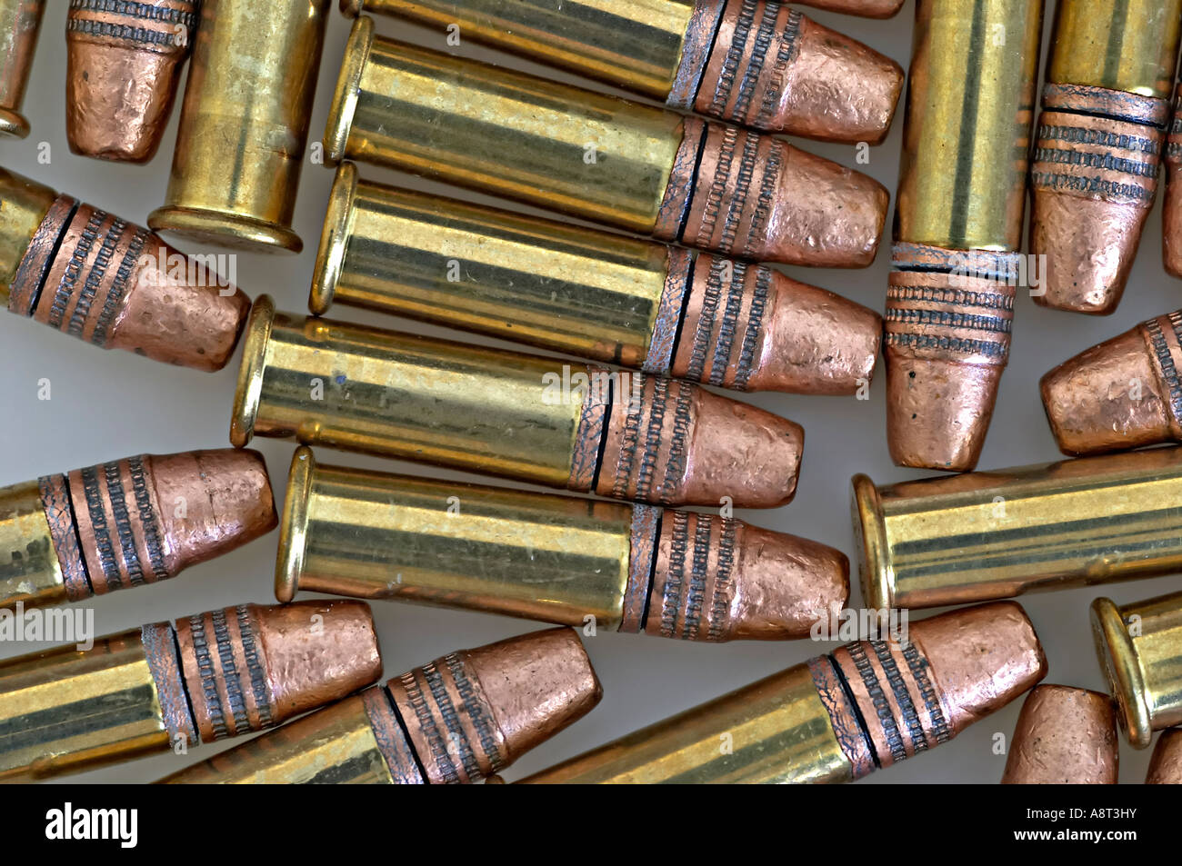 22 LR Calibre Long Rifle Rim Fire Cartridges Stock Photo - Alamy