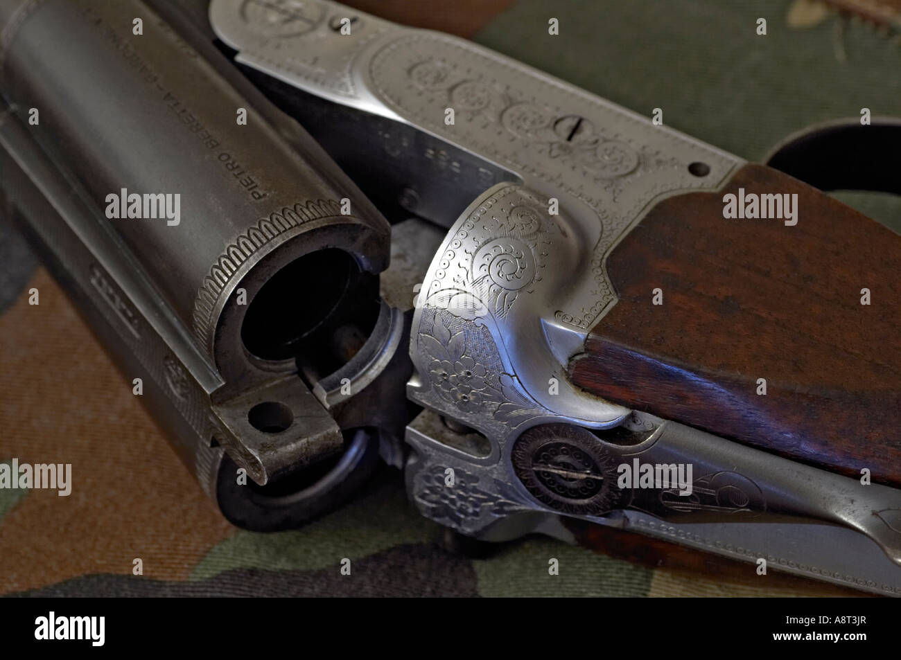 Pietro Beretta 16 Gauge Side By Side Shotgun Made In Italy Stock Photo ...