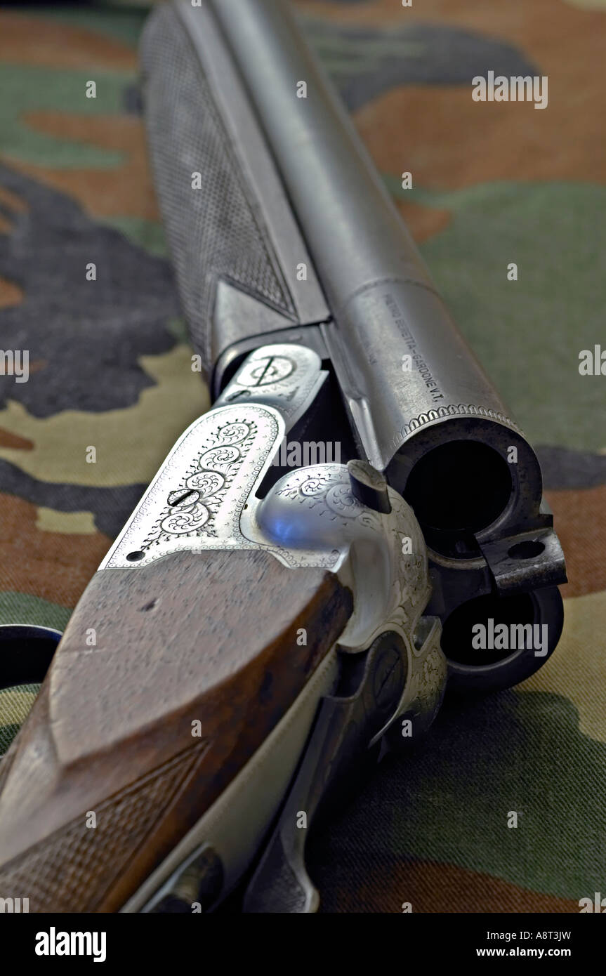 Pietro Beretta 16 Gauge Side By Side Shotgun Made In Italy Stock Photo ...
