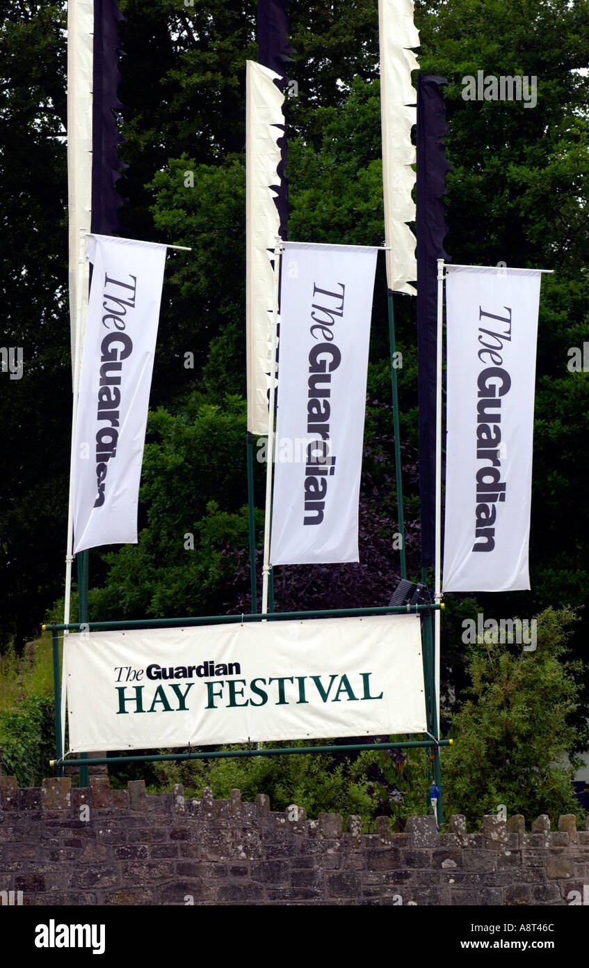 theguardian corporate advertising banners at The Guardian Hay Festival ...