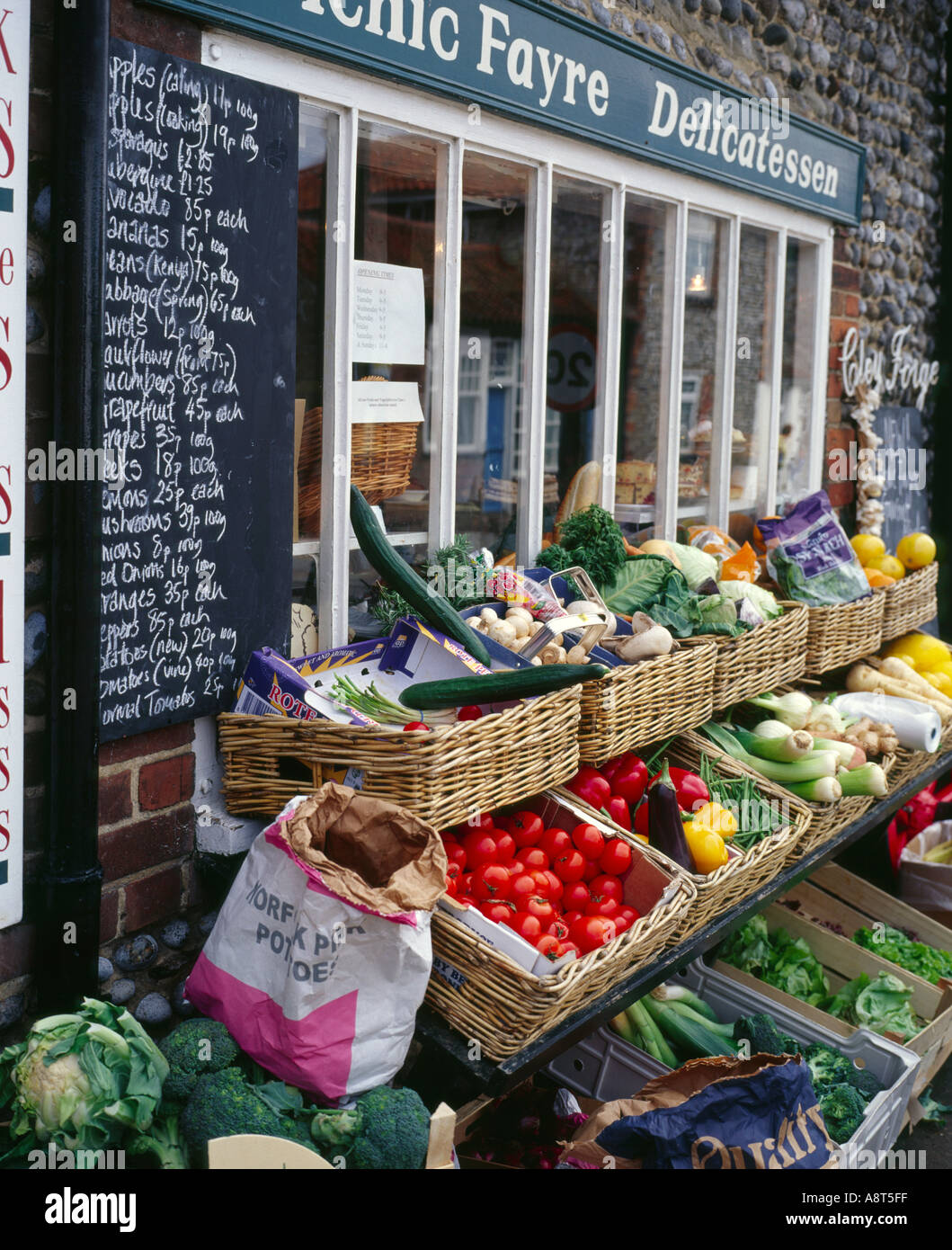 traditional veg shop grocers produce vegetable village Stock Photo - Alamy
