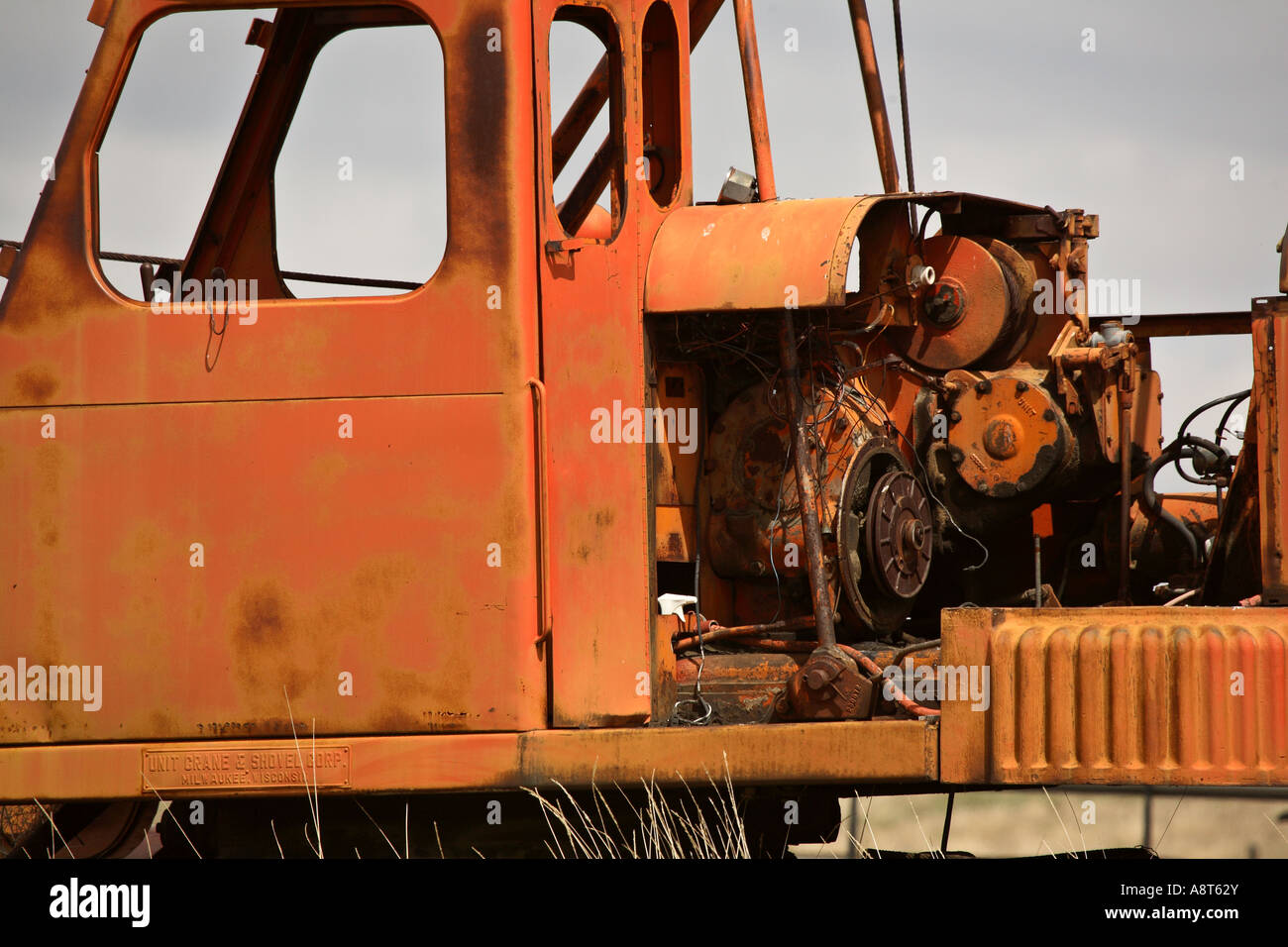 Cab of an old crane Stock Photo - Alamy
