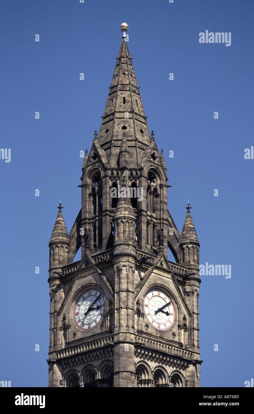 Manchester town hall clock tower Stock Photo - Alamy