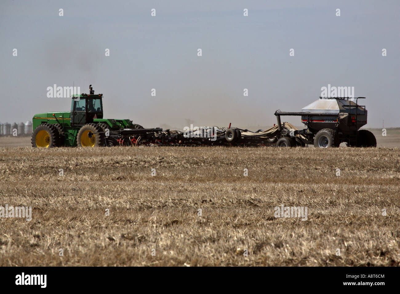 Farmer busy with spring seeding in Saskatchewan Stock Photo - Alamy