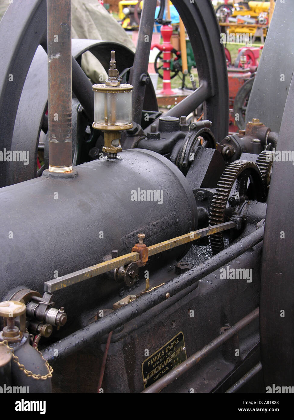 Vintage engine at engine show Stock Photo - Alamy