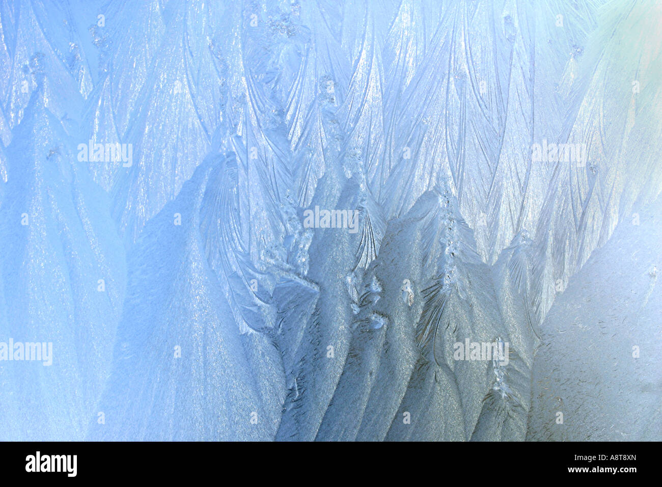 All Natural -- Ice Pattern on Glass, a close-up Stock Photo - Alamy