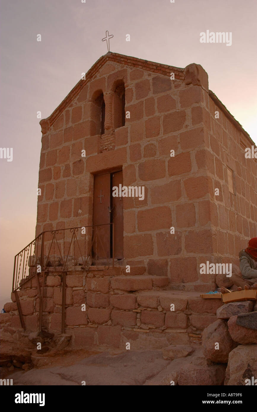 The small chapel on top of Gebil Musa Mount Sinai Egypt Stock Photo - Alamy