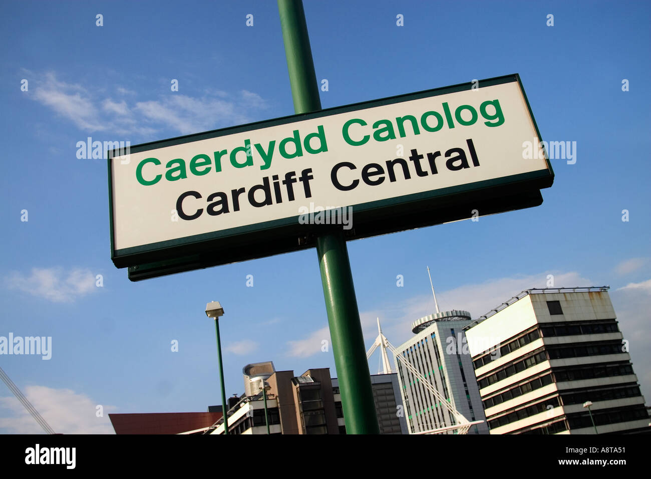 Cardiff Central Railway Station Sign South Glamorgan Wales UK Stock ...