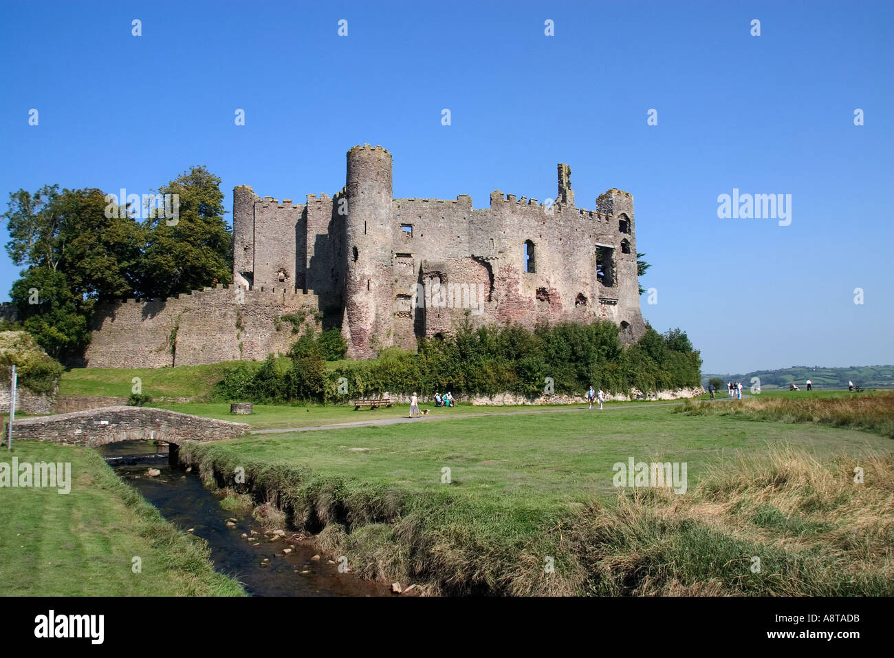 Laugharne castle remains hi-res stock photography and images - Alamy