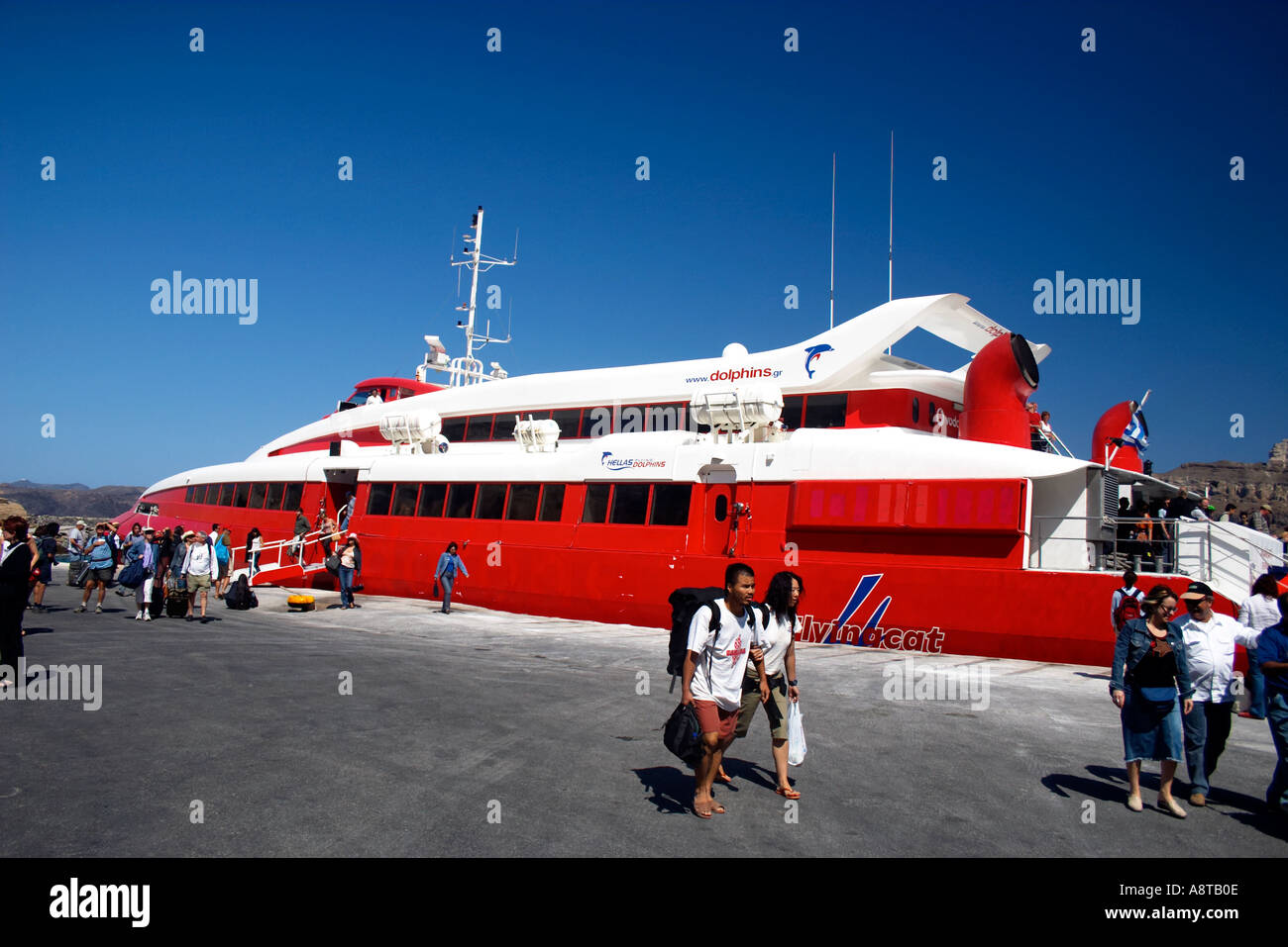 Flying Dolphin Hydrofoil Santorini Greek Cyclades Island Group Aegean ...