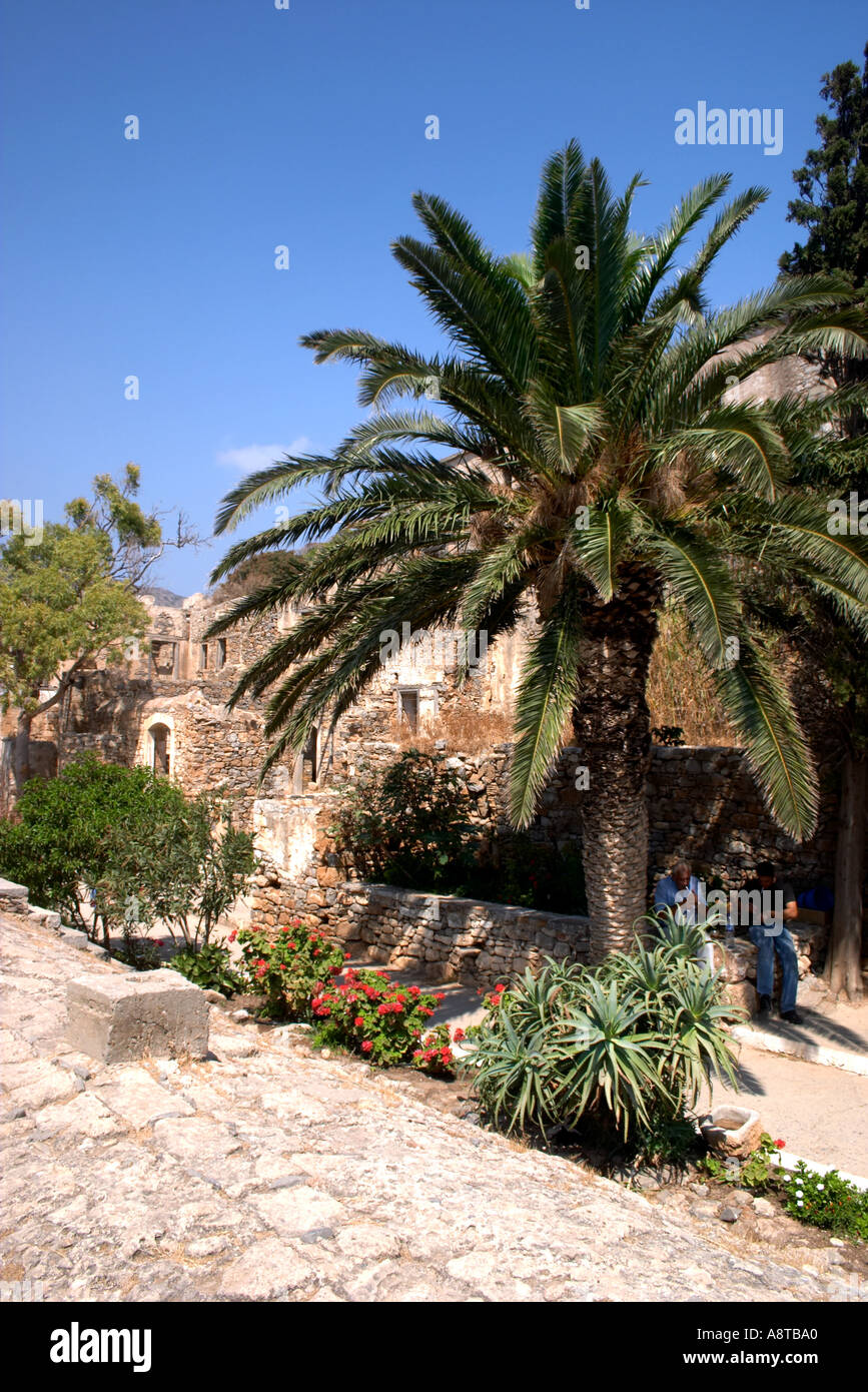 Island of Spinalonga Elounda Crete Greece Europe Stock Photo - Alamy