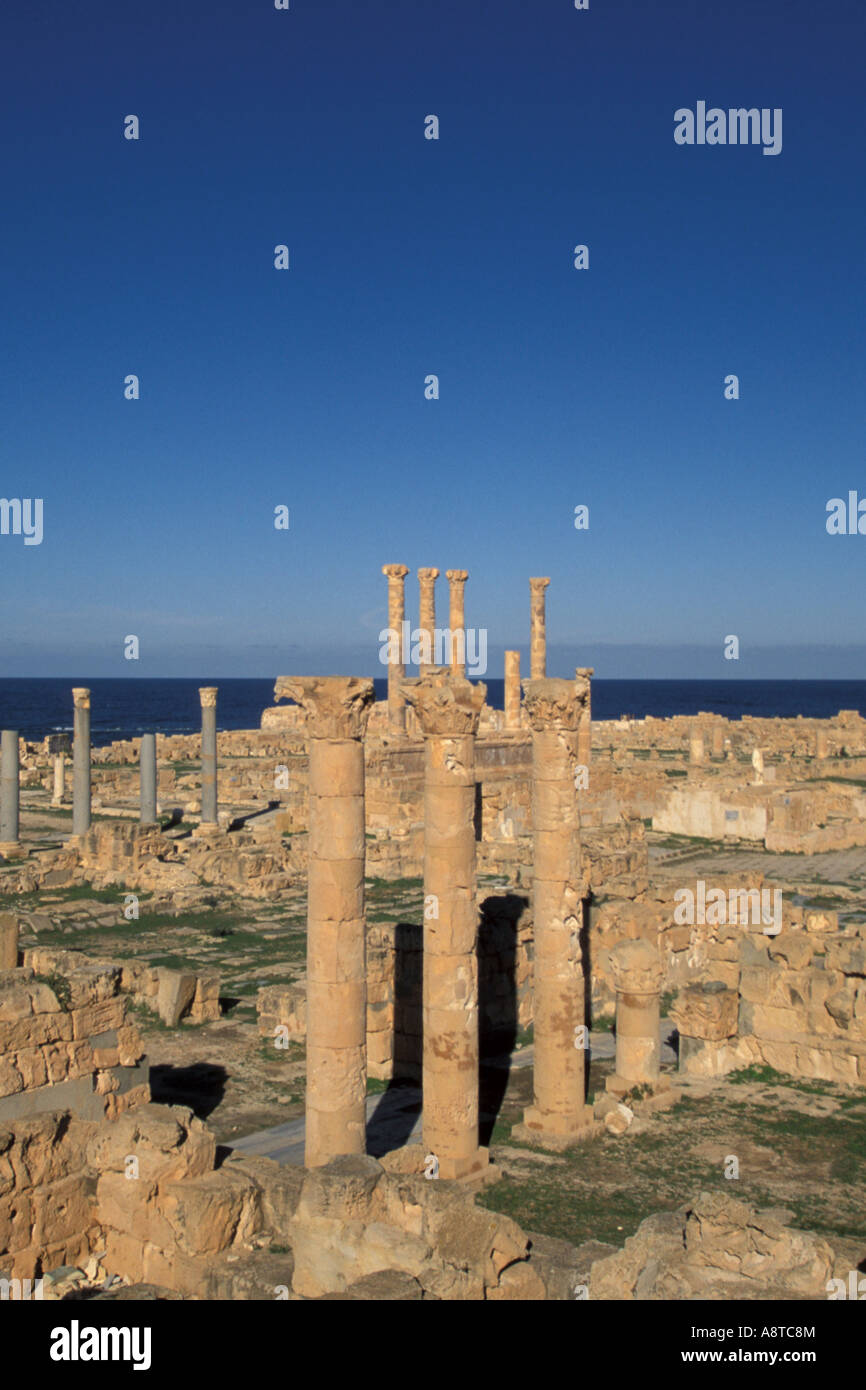 ruins of Sabratha, Libya, Sahara Stock Photo - Alamy