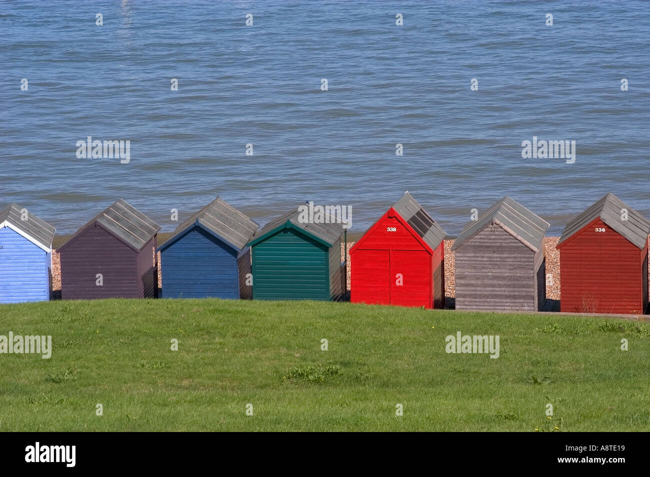 Beach Huts at Hampton pier Herne Bay Kent Stock Photo - Alamy