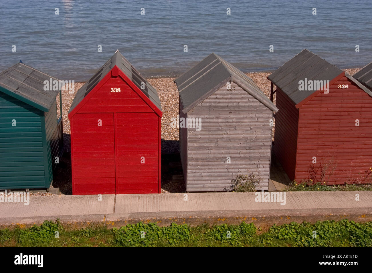 Beach Huts at Hampton pier Herne Bay Kent Stock Photo - Alamy