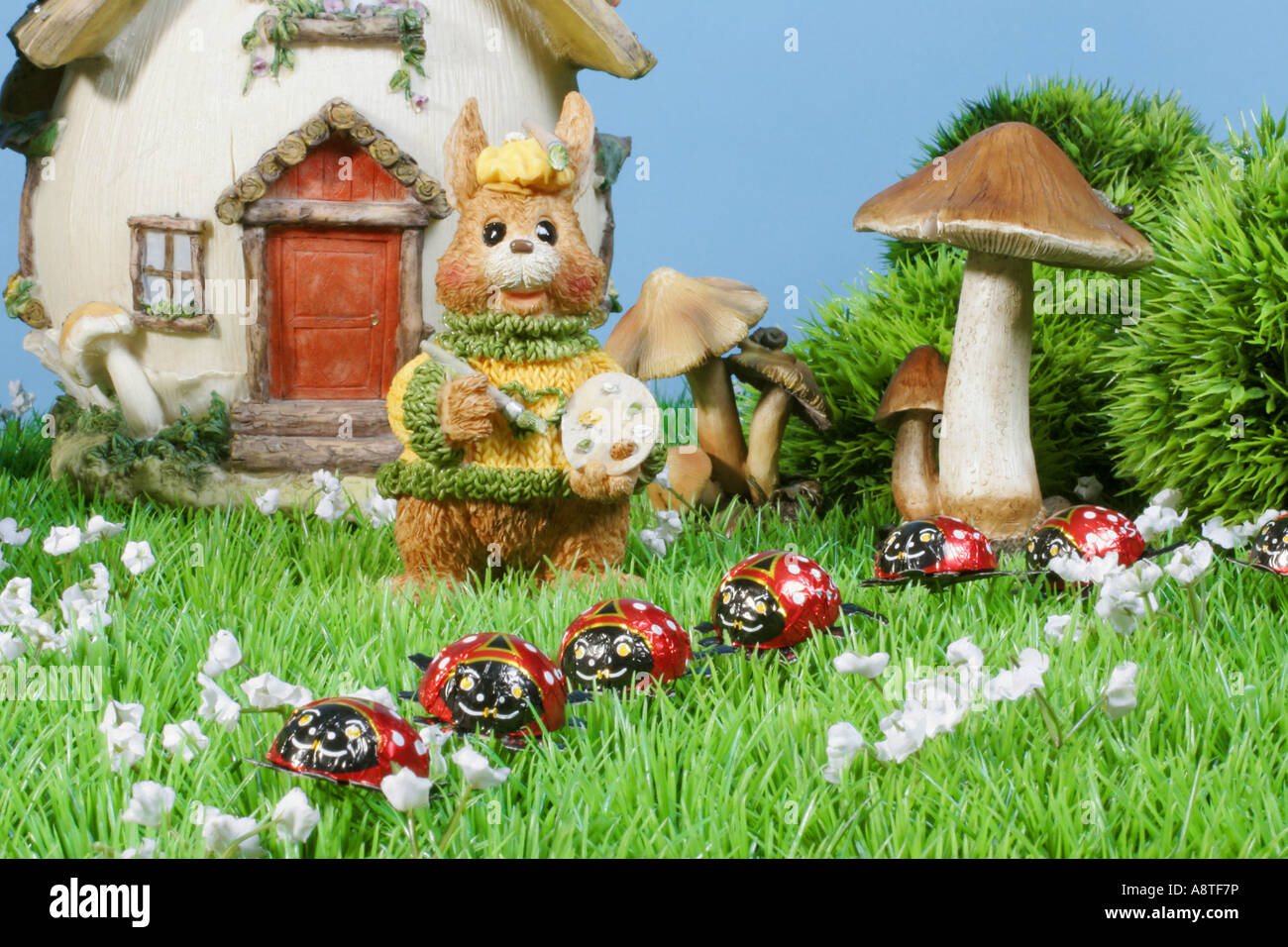 Easter Bunny home Stock Photo - Alamy