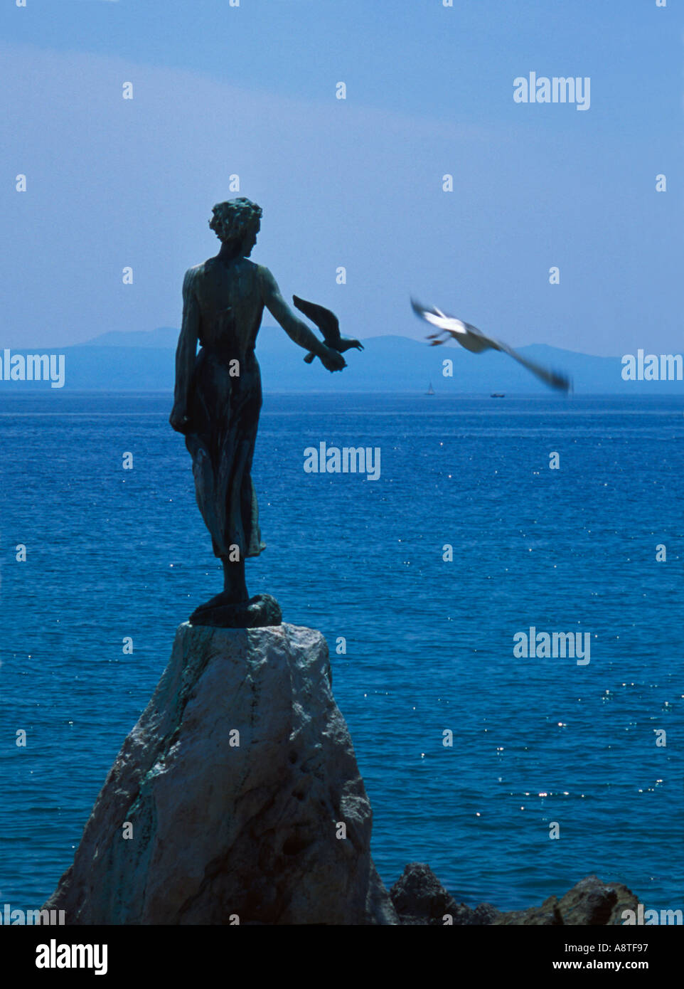 Work of the sculptor Zvonko Car placed near the sea in 1956 It is one ...