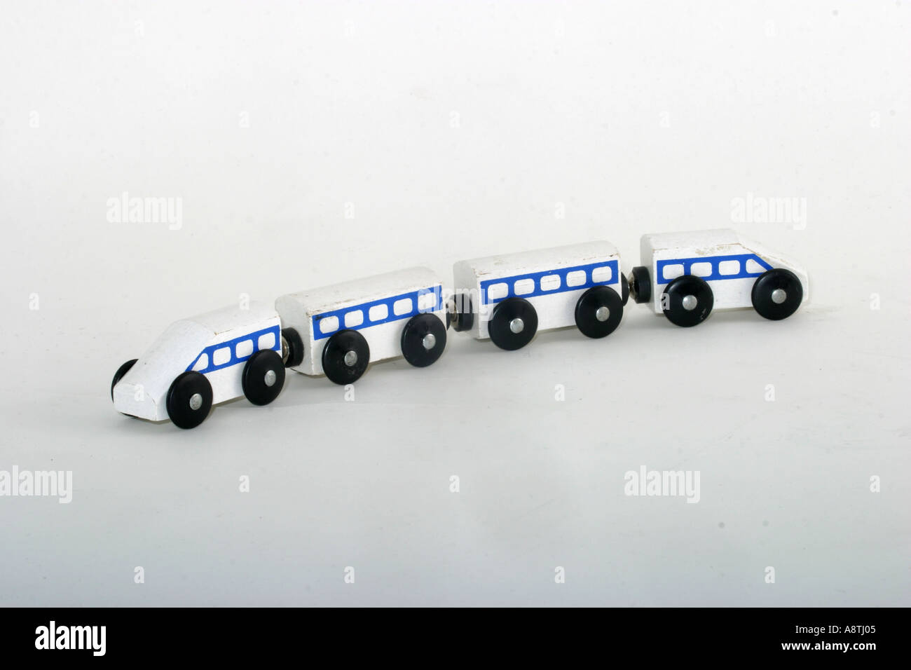 Wooden toy Express Train Stock Photo - Alamy