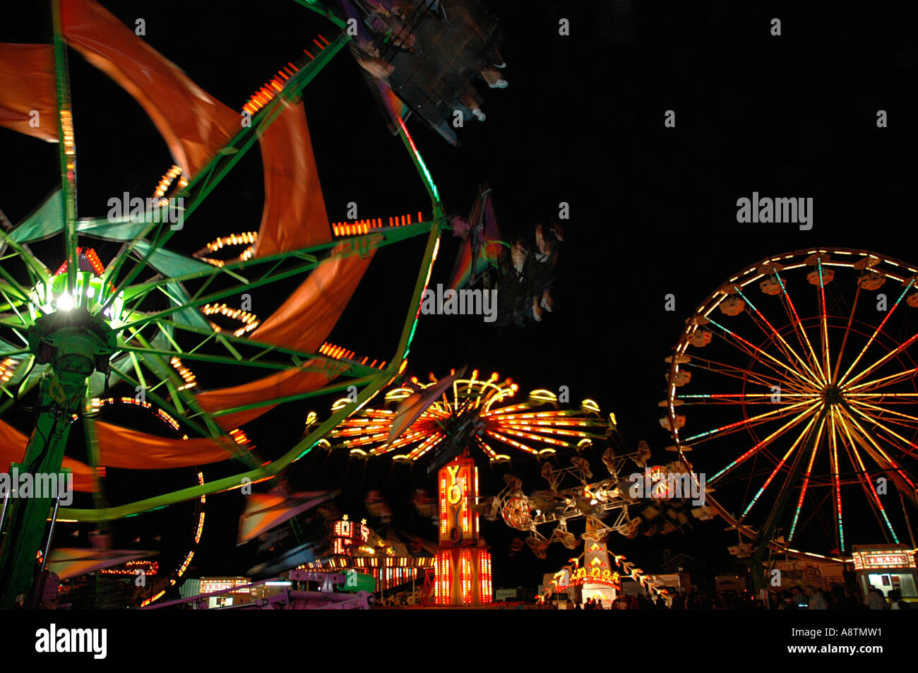 Rides and attractions at the Dixon May Fair, the oldest fair in ...